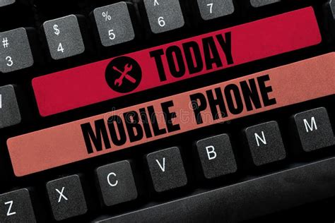 Sign Displaying Mobile Phone Conceptual Photo A Handheld Device Used