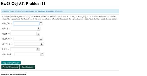Solved Hw08 Obj A7 Problem 11 Problem Value 1 Points