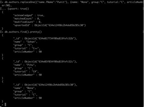 Replace Document In Mongodb With Examples Dot Net Tutorials