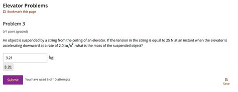 Elevator Problems Bookmark This Page Problem 3 01 Point Graded An