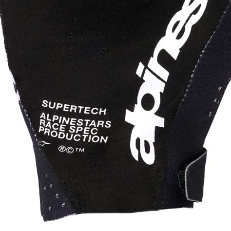 Motocross Gloves Alpinestars Supertech Mx Gloves Black White In Stock