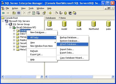 Cara Attach Database Sql Server