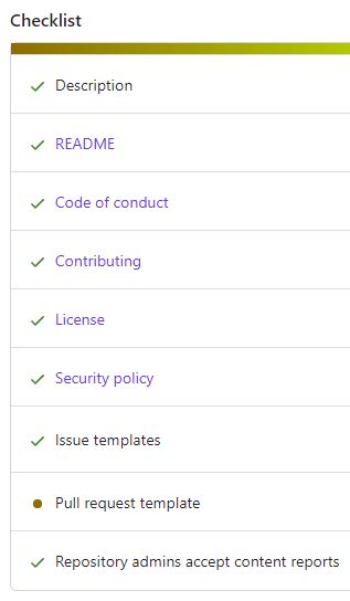 set up a project security policy to improve community standards rating
