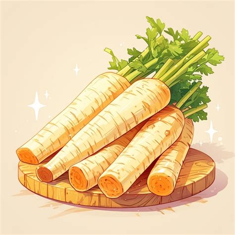 Premium Vector Whole Parsnips With Creamy White Texture