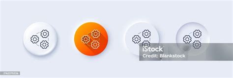 기어 라인 아이콘입니다 팀워크 톱니바퀴 기호 작업 과정 선 아이콘 벡터 3차원 형태에 대한 스톡 벡터 아트 및 기타 이미지 3차원 형태 개선 고급 Istock