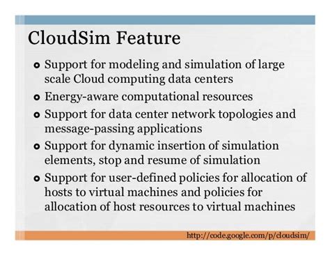 a tutorial on cloudsim