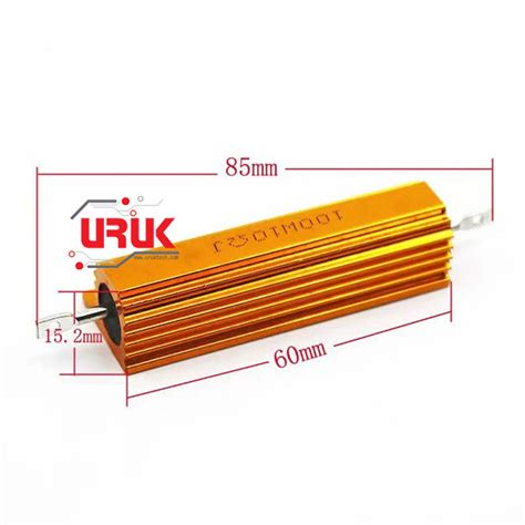 100w 0 01 Ohm Power Resistor Aluminum Metal Shell Uruktech