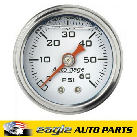 Autogage Analog Gauge Fuel Pressure 0 60 Psi 1 12 In Au2176 — Eagle