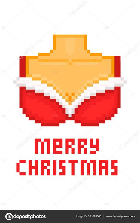 Sexy Woman Big Boobs Christmas Bra Pixel Art Character Isolated Stock Vector By ©ksuperksu 391075360