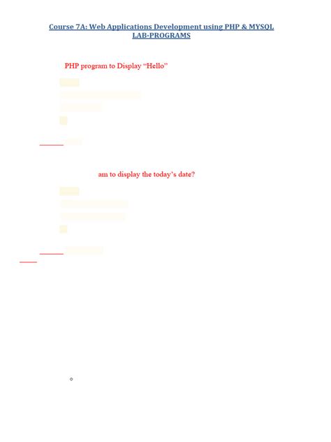 Phpandmysql Lab Manual Pdf Cookie Software