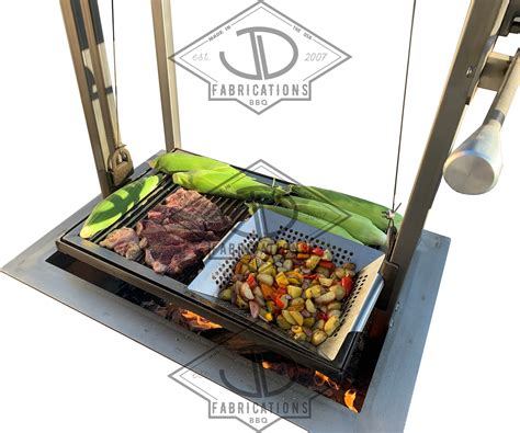 395x 275 Argentinian Style Bbq Grill With Round Rod Grate Height