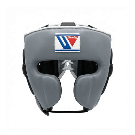 Winning Custom Cheek Protector Headgear Grey Black Fight Shop