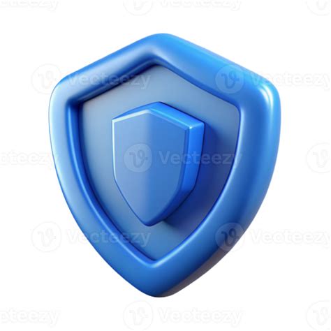Serene Artistic Network Security Protocol Icon Blue Shield Isolated