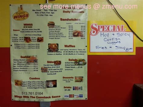 Online Menu Of Express Wings Restaurant Cincinnati Ohio 45237 Zmenu
