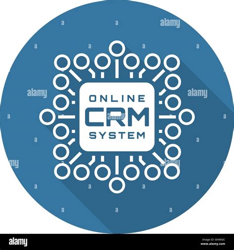 Online Crm System Icon Flat Design Stock Vector Image And Art Alamy