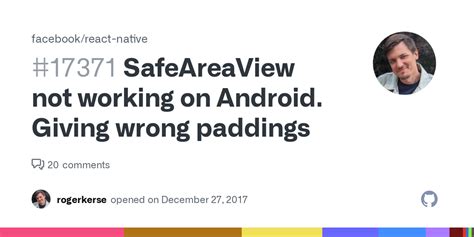 Safeareaview Not Working On Android Giving Wrong Paddings · Issue