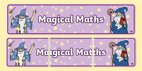 👉 Magical Maths Working Wall Display Banner