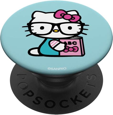 Brandclub Hello Kitty Nerd Glasses Reading Book Popsockets Adhesive