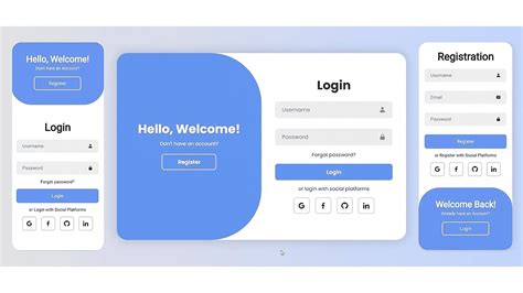 Responsive Login And Registration Form Using Html Css And Javascript