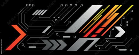 Dark Background Wiring Diagram Abstract Electrical Circuit Vector Stock Vector Adobe Stock