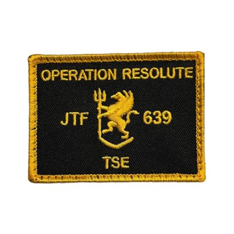 Operation Resolute Jtf 639 Tse Army Patch P788 Allied Militaria