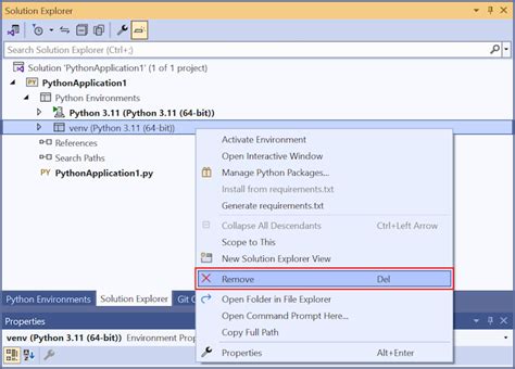 Options And Settings For Python Visual Studio