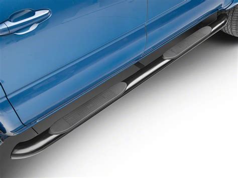 Redrock 4 Inch Oval Bent End Side Step Bars Black 05 23 Tacoma Doubl