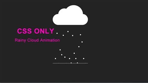 Rainy Cloud Animation Effects Using Html And Css Only Amin Coding