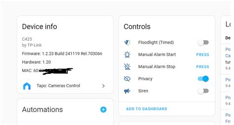 [custom Component] Tapo Cameras Control Page 64 Custom Integrations Home Assistant Community