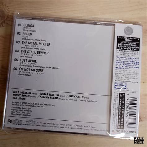 Milt Jackson Olinga Cti 1974 Blue Spec Cd Import Japonais Pêle