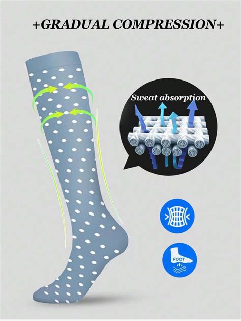 Pairs Nylon Copper Wellow Compression Socks Women Men Mmhg Knee High Pregnant Nurses