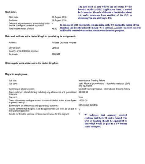 Medical Training Initiative Uk And Cpsp Scholarship Program Certificate Of Sponsorship Cos