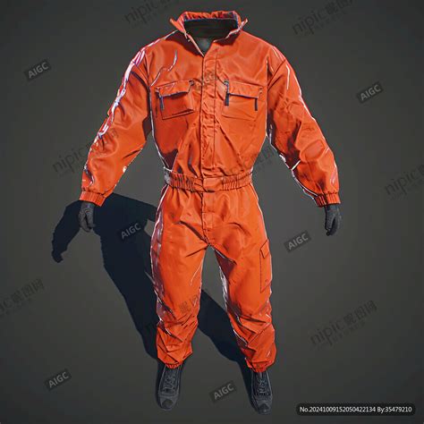 Ai创作图露天矿工人工作服 橙色工服 橙色工作服 橙色消防服 橘色工作服 工作服素材 兵士防护服 消防员人物模型 矿工服装 二战盟军服装 白色
