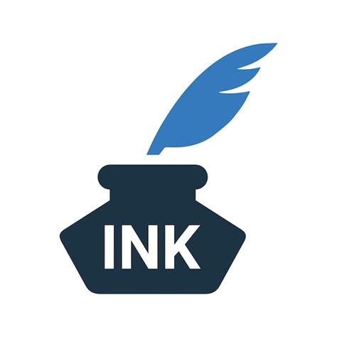Inkpot Ink Pot Icon Simple Editable Vector Design Isolated On A White