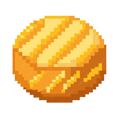 Pixel Art Cheese Illustration Bright Retro Digital Yellow Graphic
