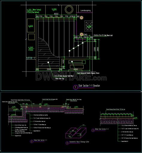 554 Detailed Timber Deck Construction Cad Drawing With Free Download