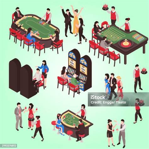 아이소 메트릭 카지노 세트 와 고립 된 문자 부유한 사람들 도박 테이블 와 은행가 룰렛 벡터 블랙잭에 대한 스톡 벡터 아트 및 기타 이미지 Istock