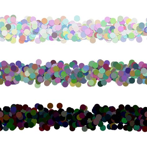 Seamless Dot Pattern Paragraph Dividing Line Design Set Vector Graphic Elements From Colorful