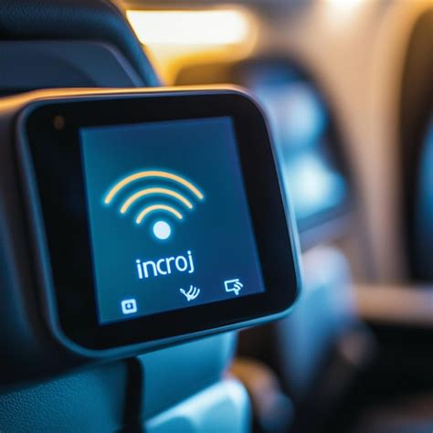 A Closeup Of Inflight Wifi Interface On A Passengers Device Premium Ai Generated Image