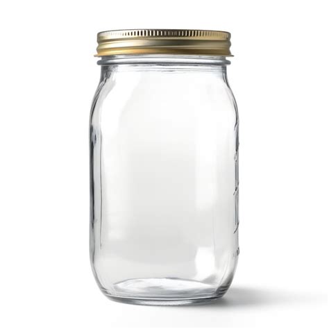 Premium Photo Empty Glass Jar On A White Background