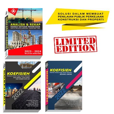 Jual Ahsp Sumatera 2023 2024 Dan Paket Buku Koefesien Pedoman Ahsp