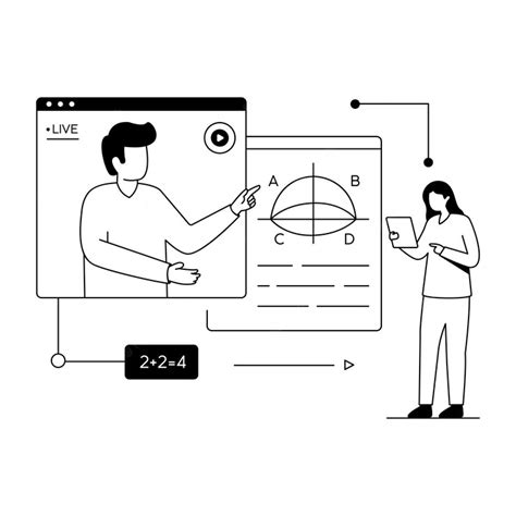 Premium Vector Data Analysis Character Based Line Illustration