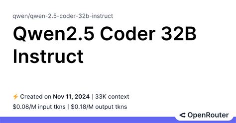 qwen2 5 coder 32b instruct run with an api openrouter