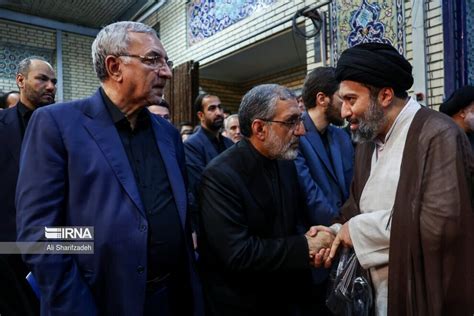 حضور فرزندان رهبر انقلاب در گرامیداشت شهید رئیسی در مسجد ارک تصاویر