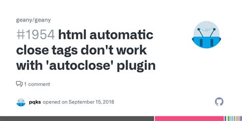 html automatic close tags don t work with autoclose plugin · issue