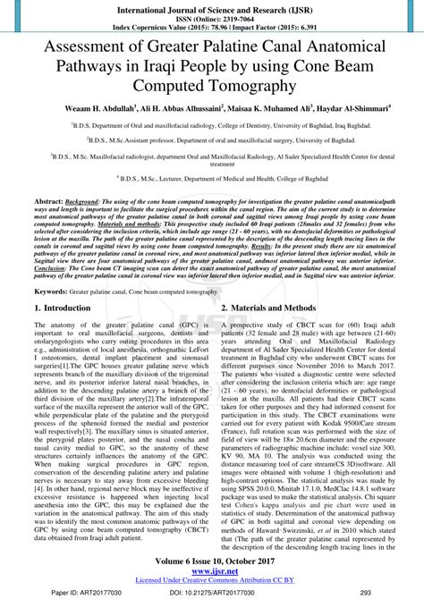 Pdf Licensed Under Creative Commons Attribution Cc By Assessment Of Greater Palatine Canal