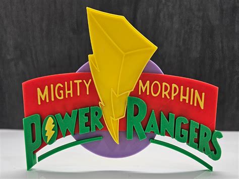 Mighty Morphin Power Rangers Logo By Dimensionx3d Makerworld Download