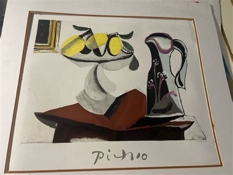 Picasso Lithograph Marina Picasso Estate Nature Morte Au Citron Et A