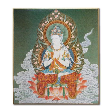 仏画色紙 勢至菩薩 左向き 緑 送料無料 送料込み 送料無料はメール便のみ k049 高野山法徳堂