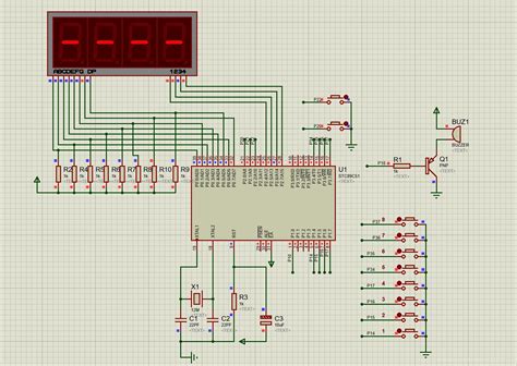 Proteus抢答器仿真图 Proteus相关 Proteus8软件 Proteus软件